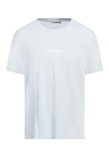 ZADIG&VOLTAIRE man t-shirt sky blue size xs cotton, linen
